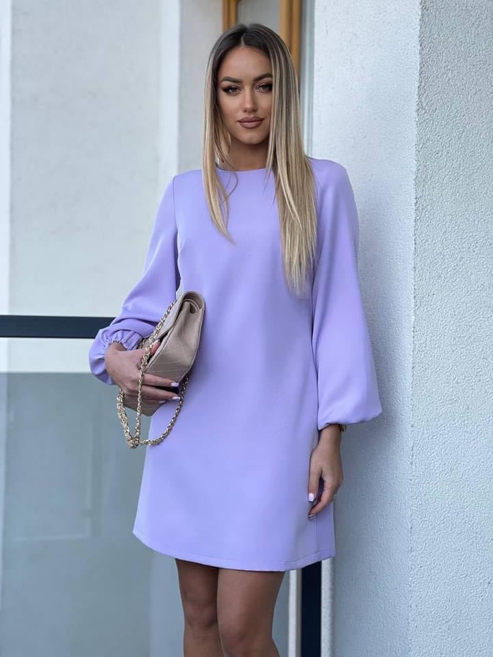 Long Sleeve Back Buttons Mini Dress – Vivi-Lu European Fashion Boutique ...