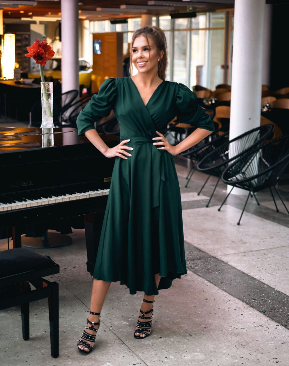 Emily Midi Wrap Dress – Vivi-Lu European Fashion Boutique Chicago